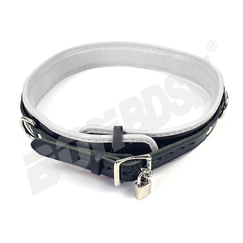 Bondage Restraint Waist Belt W FREE PADLOCK, Soft Padded Genuine ...