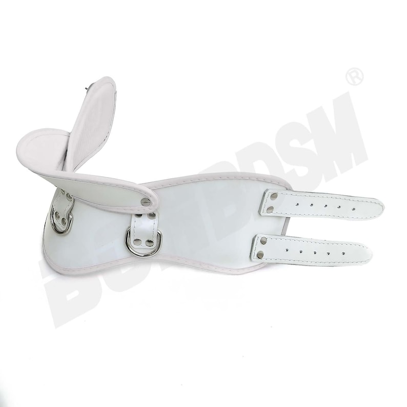 Bondage Restraint Strict White Leather Posture Collar With 3 - Etsy Australia