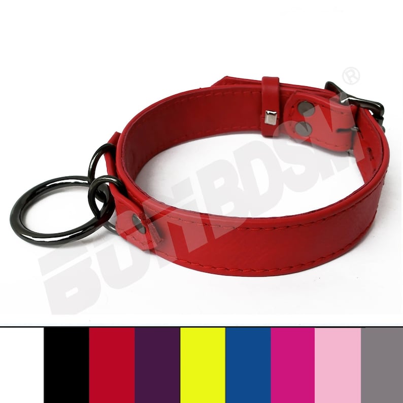 Bondage Restraint Collar GENUINE Leather O-ring Collar - Etsy