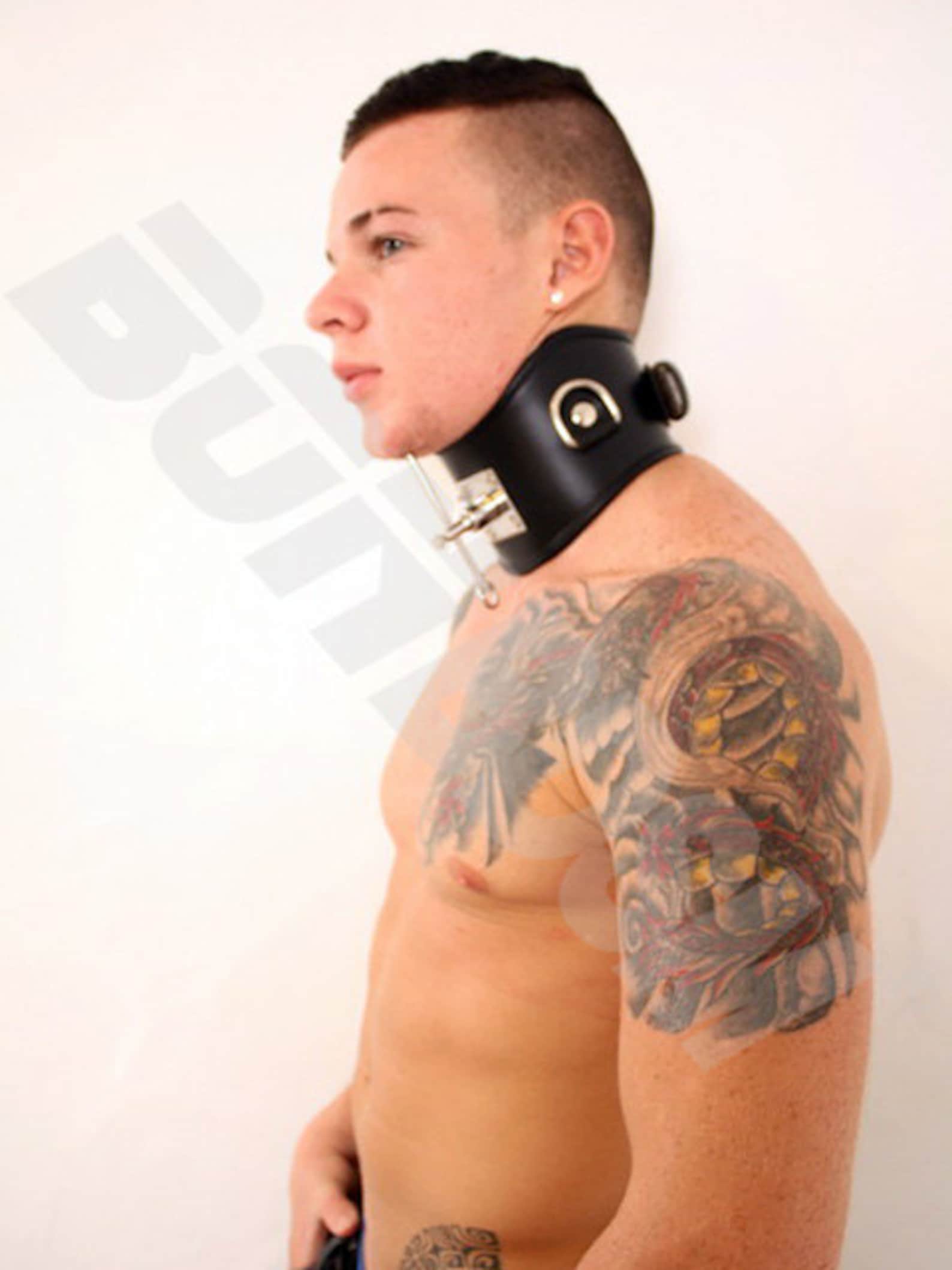 Bondage Restraint Leather Posture Collar With a Strong Metal - Etsy