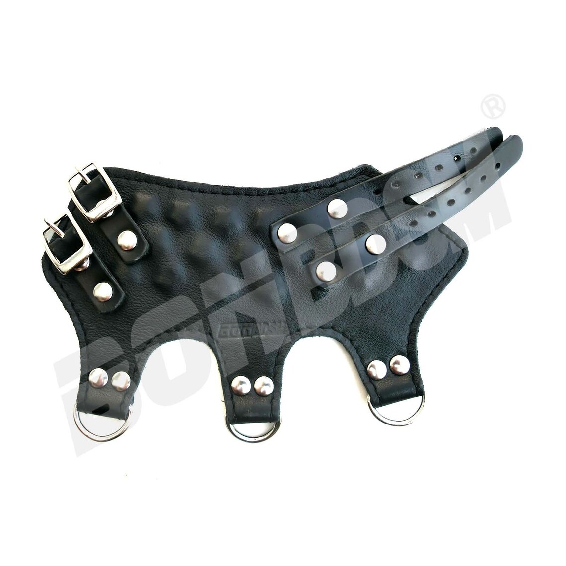 Leather Parachute Ball Stretcher Cbt With Metal Pins Spikes C Etsy