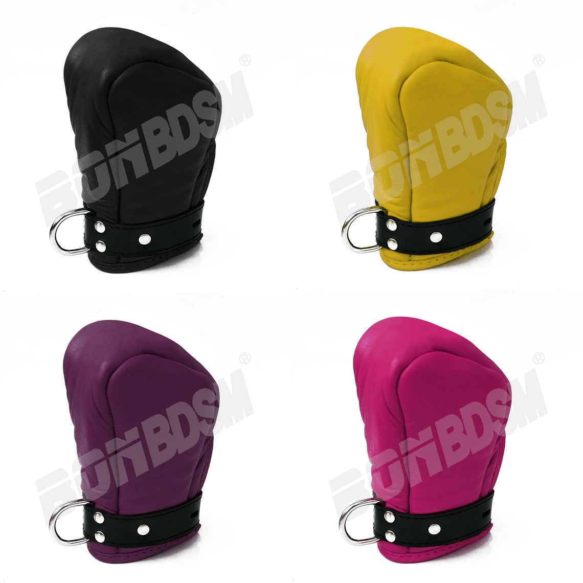 Bondage Padded Fist Mitts - Soft Padded Genuine Leather Mittens ...