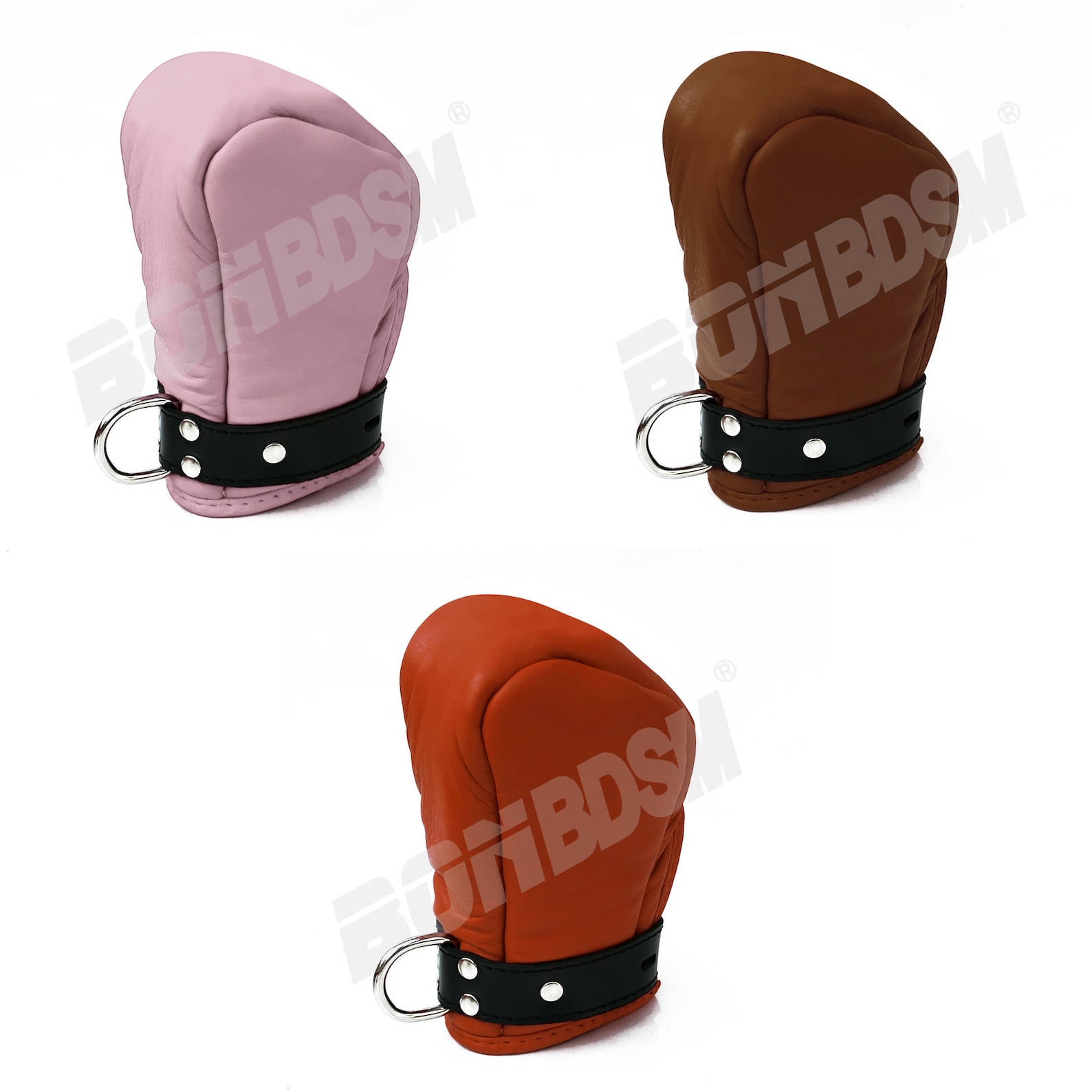 Bondage Padded Fist Mitts - Soft Padded Genuine Leather Mittens ...