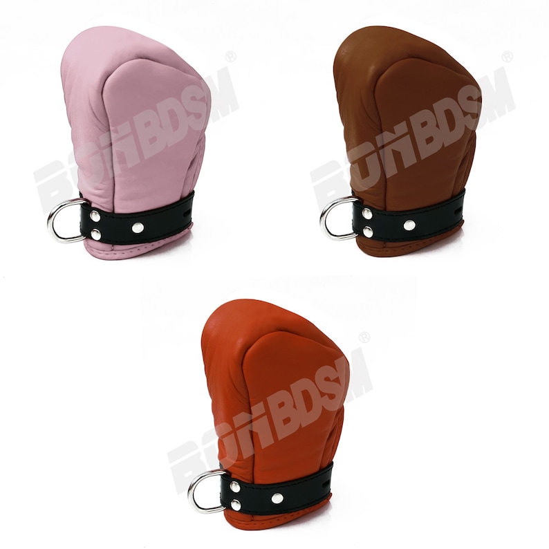 Bondage Padded Fist Mitts - Soft Padded Genuine Leather Mittens ...