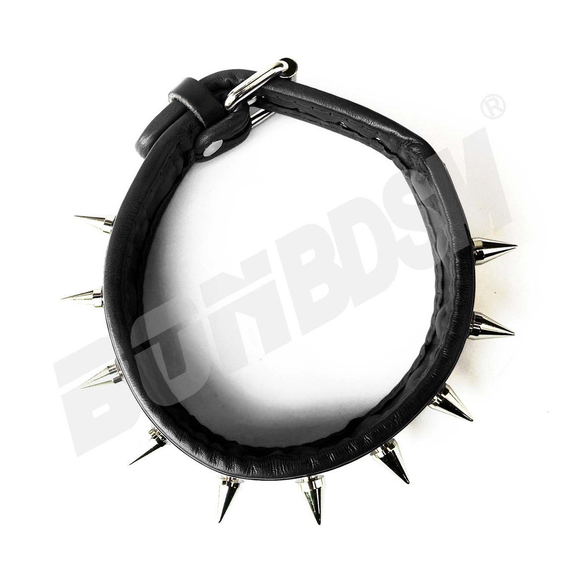 Bondage Restraint Leather Spiked Collar With Stainless Steel - Etsy