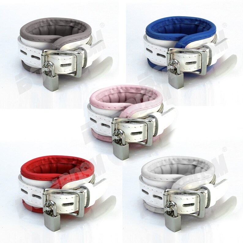 Bondage Wrist and Ankle Cuffs, 2' Inches Soft Padded Genuine White ...