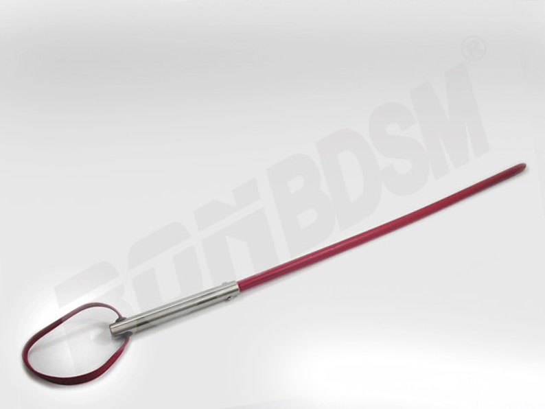 Leather Cane Flogger Black Red or White With Stainless Steel - Etsy