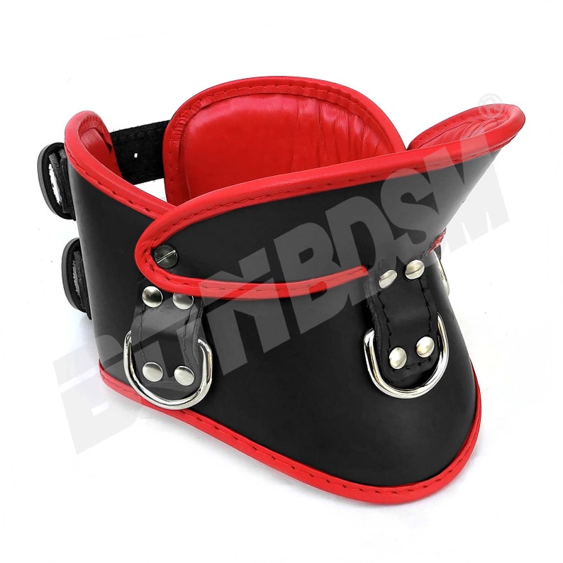 Bondage Restraint Strict Leather Posture Collar With 3 Strong - Etsy