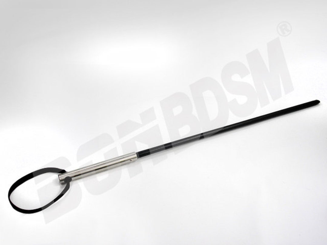 Leather Cane Flogger Black Red or White, With Stainless Steel Handle ...