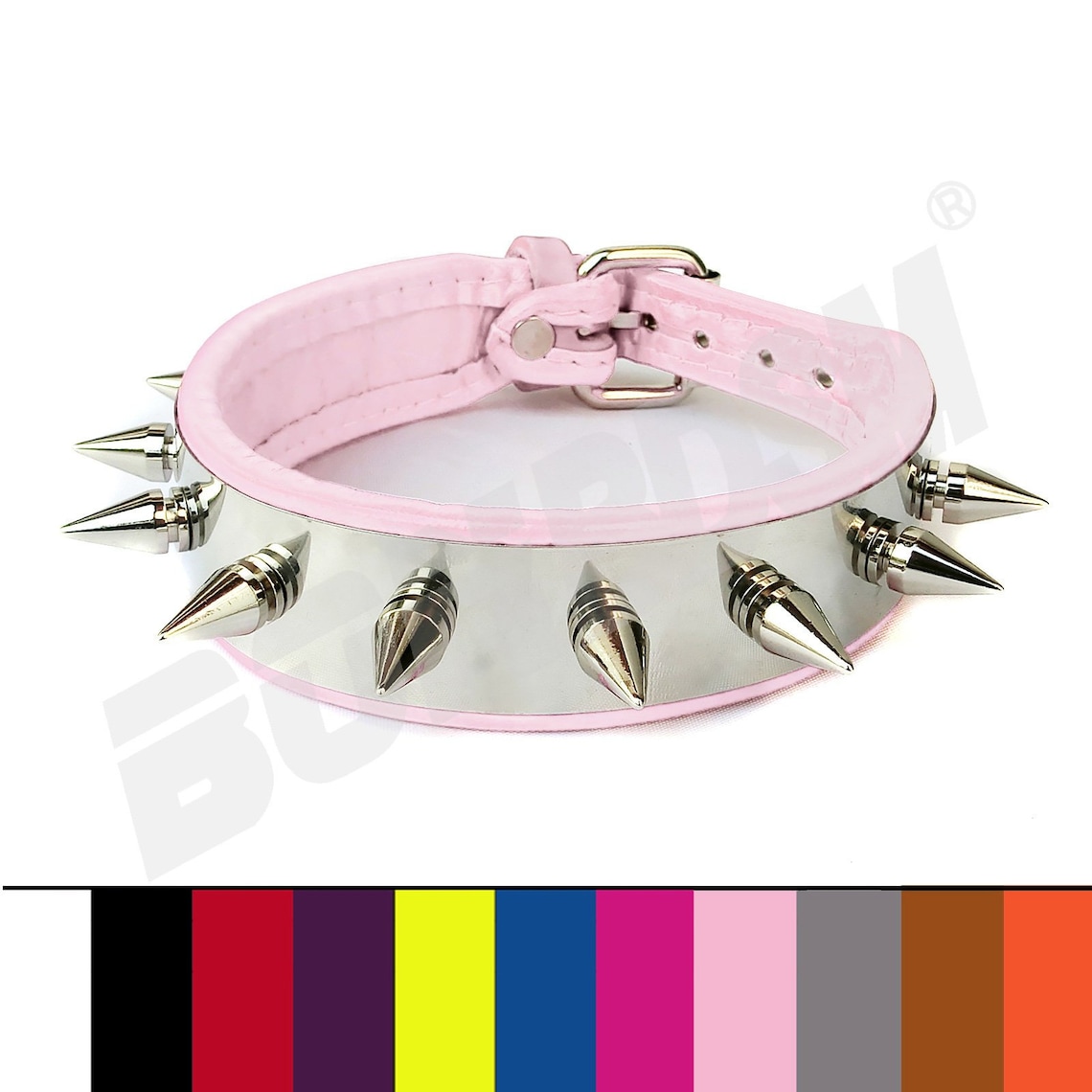Bondage Restraint Leather Spiked Collar With Stainless Steel - Etsy