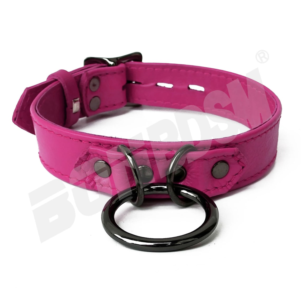 Bondage Restraint Collar GENUINE leather O-ring collar | Etsy