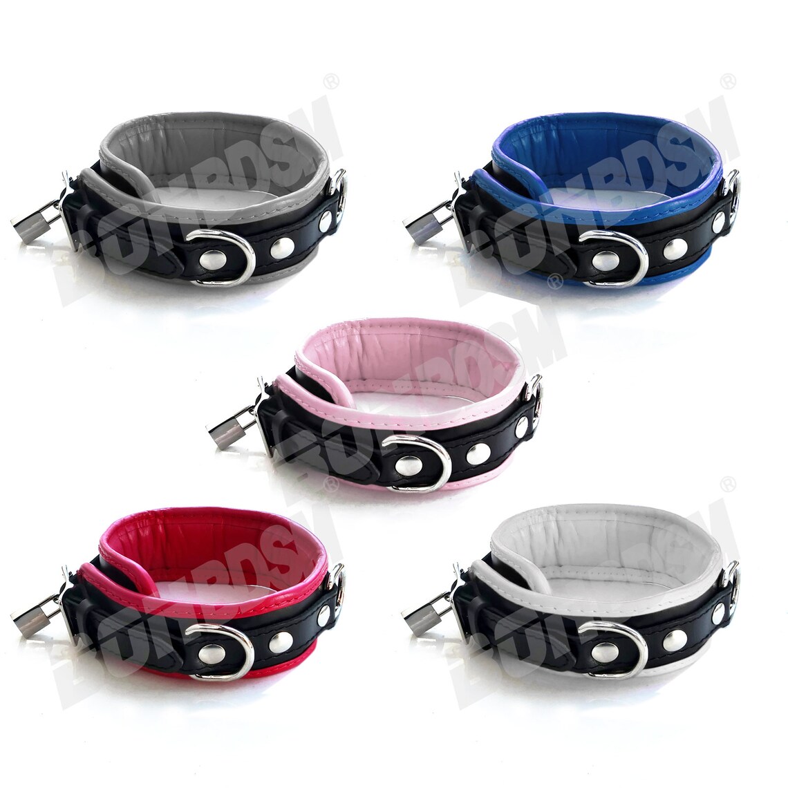 Bondage Restraint Collar W FREE PADLOCK Soft Padded Genuine - Etsy