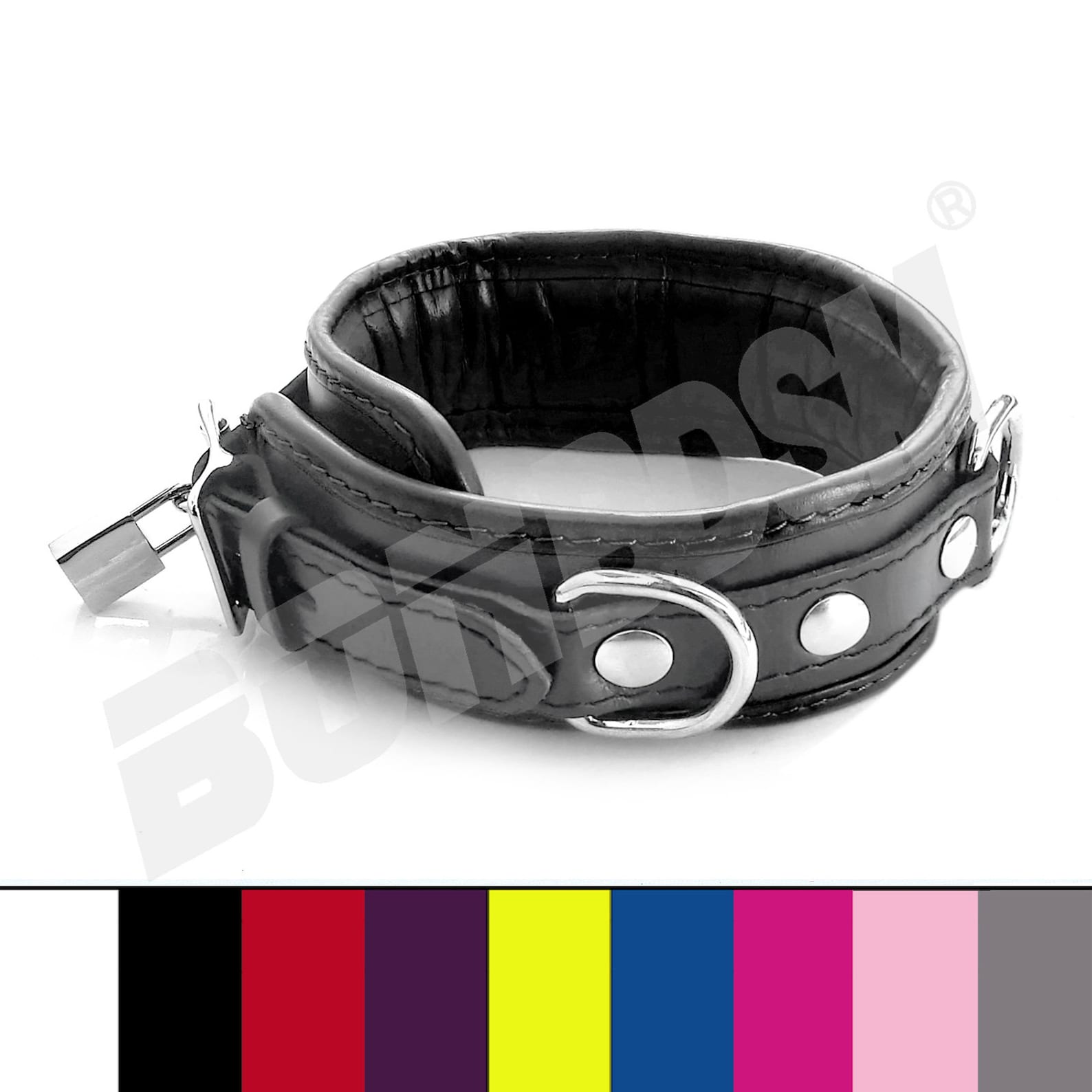 Bondage Restraint Collar W FREE PADLOCK Soft Padded Genuine - Etsy