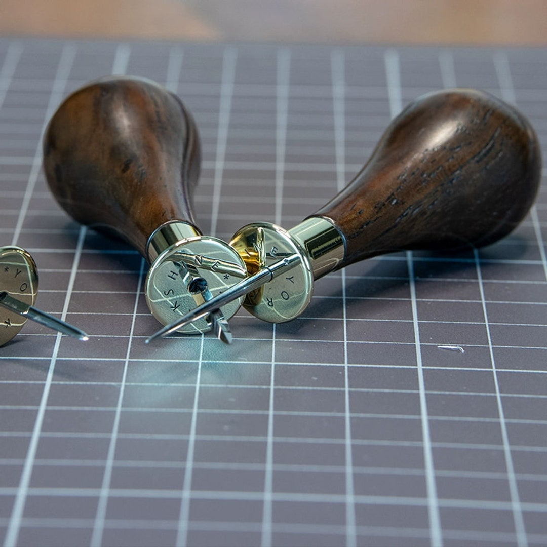 Exquisite T-shaped Leather Awl With Rhombus, French & Round Cone Wooden ...