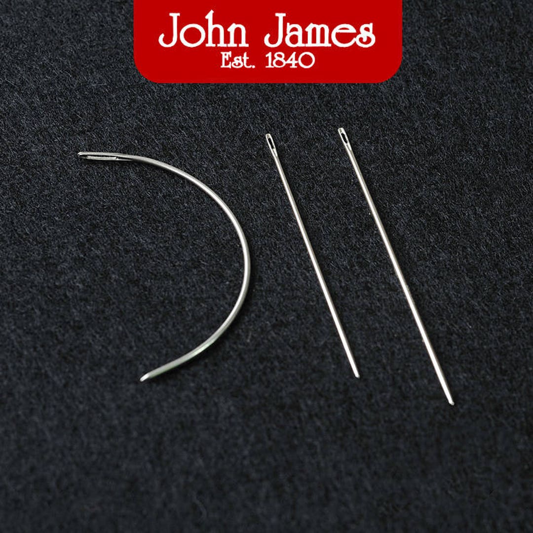 John James Saddlers Harness Needles Curved Beading Thread Hand Sewing ...