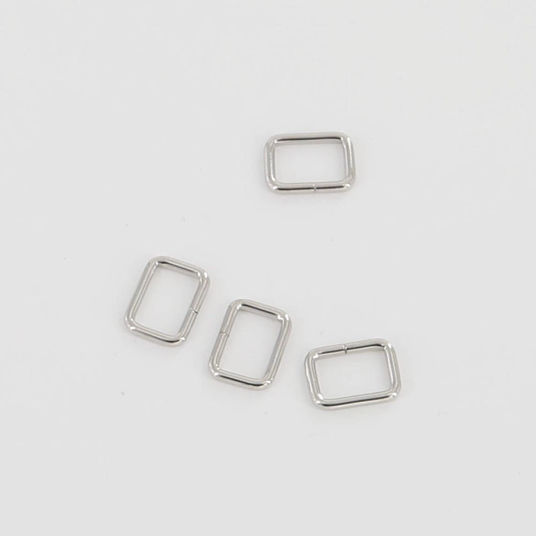12mm Rectangular Wire Loops Rings Purse Handbag Hardware Leathermob ...