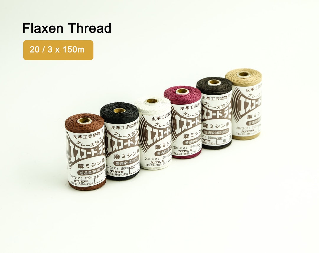 Flaxen Linen Ramie Thread 20 / 3 X 150m Hand Sewing Leathermob ...
