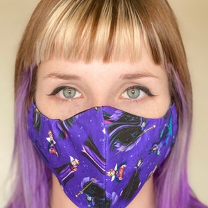 Disney Villains Purple Face Mask - Etsy
