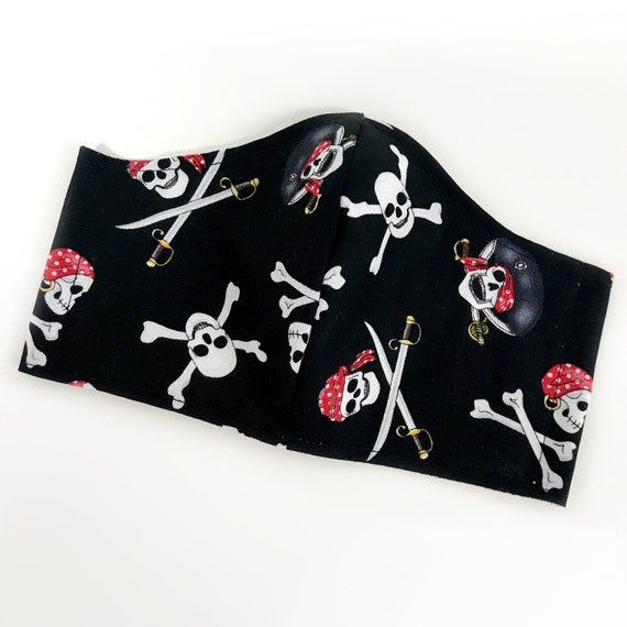 Pirates Face Mask 100% Cotton and Light Flannel Washable | Etsy