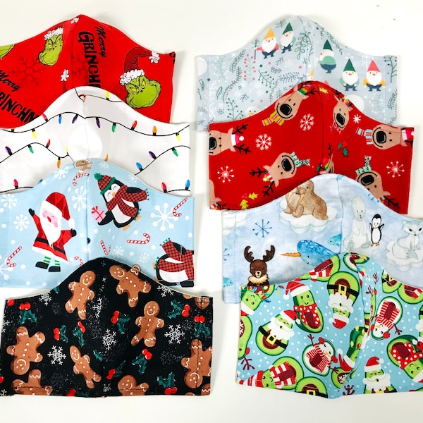 Christmas Face Masks - Etsy