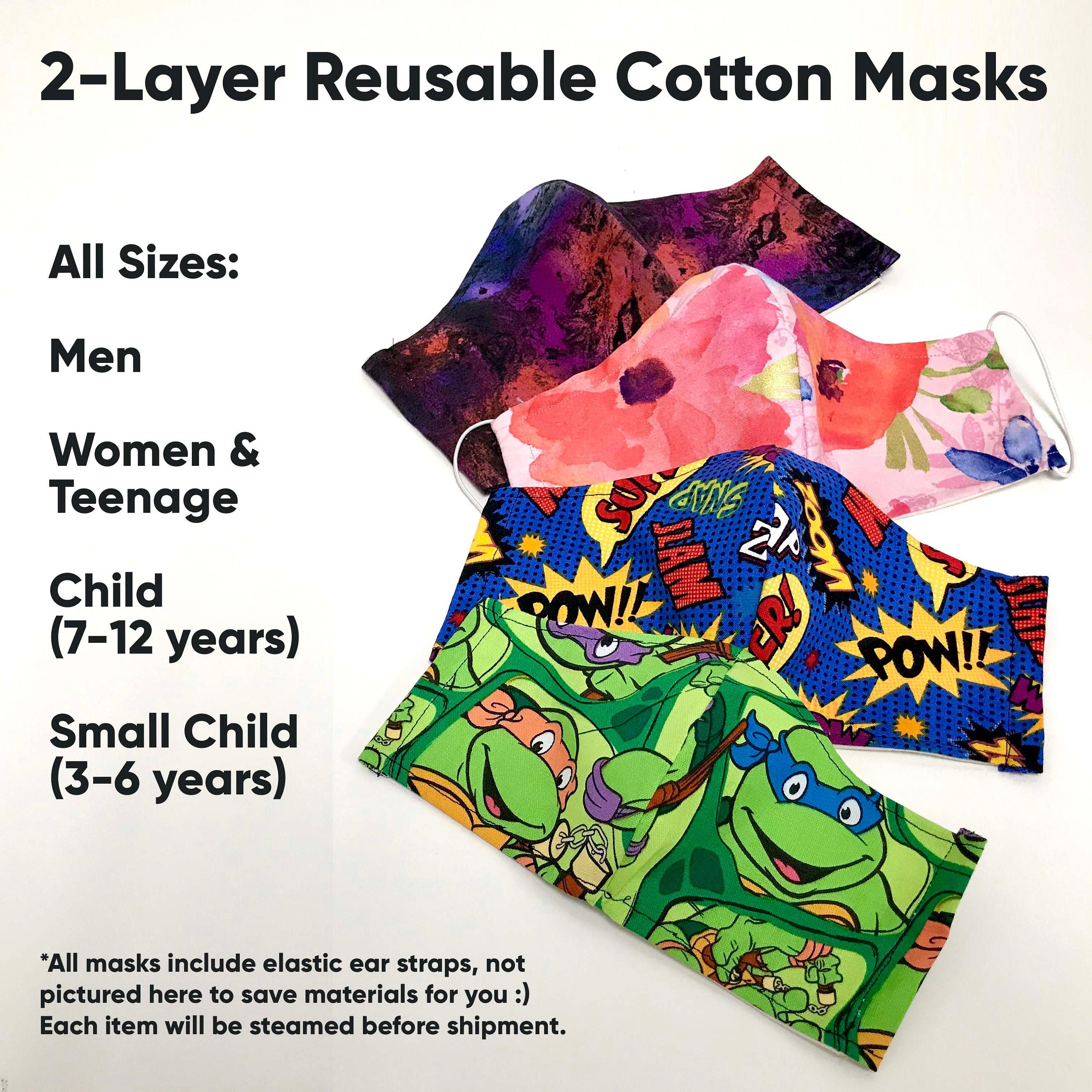 Robots Face Mask 100% Cotton and Light Flannel Washable & | Etsy