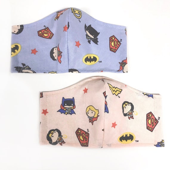 DC Comics Justice League Face Mask 100% Cotton Washable & | Etsy