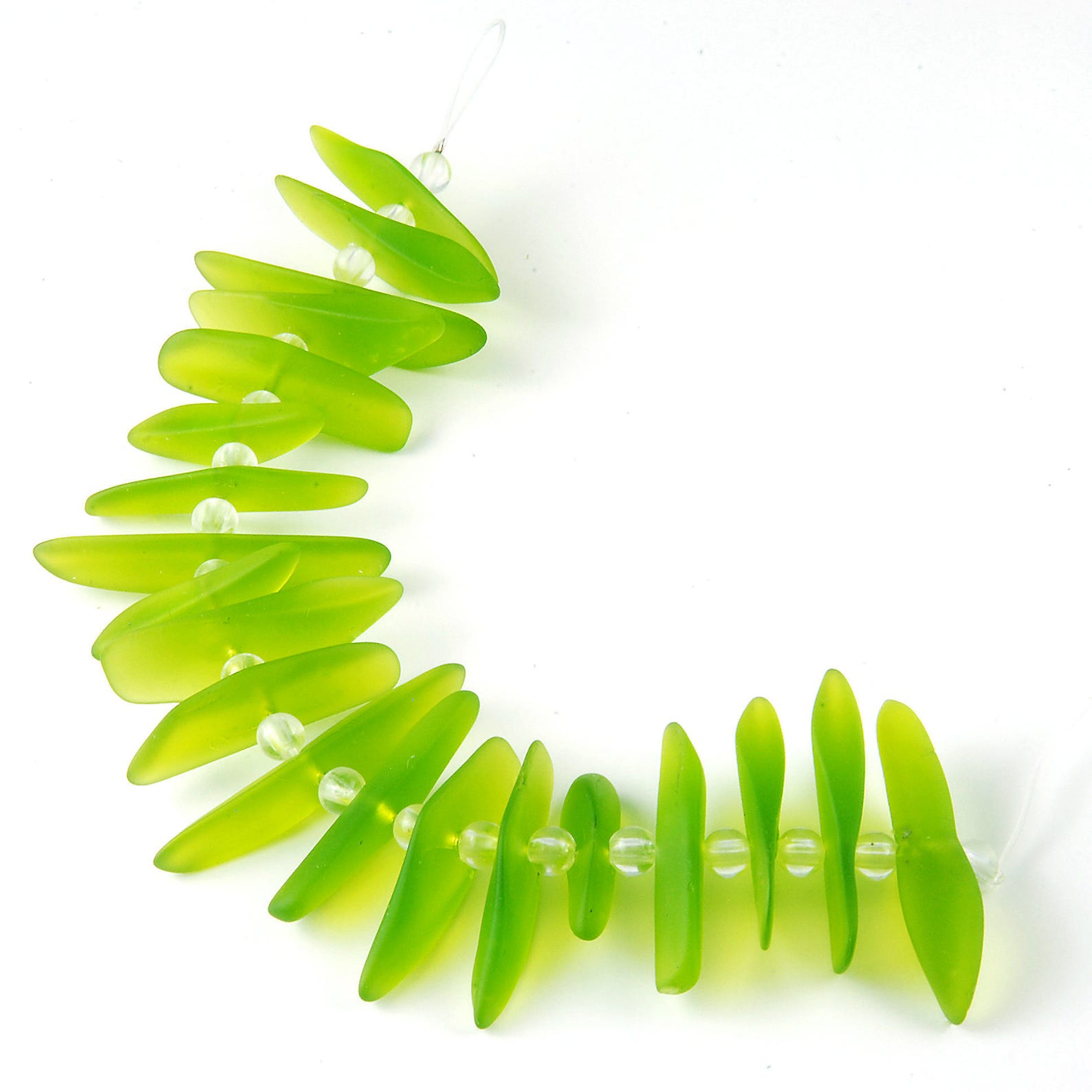 Sea Glass Fishbone Green 20/40/80pcs (4-6x20-30mm) ~jewelry Making ...