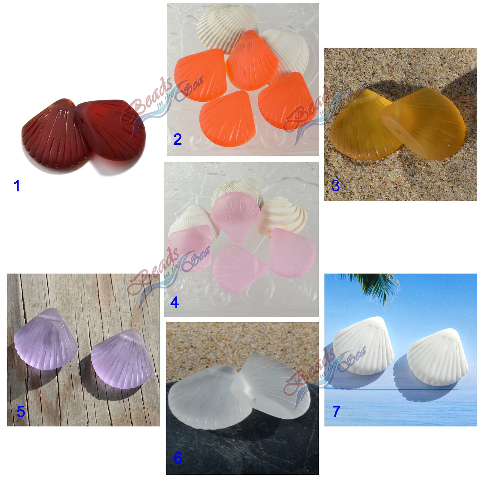 Sea Glass Shell 2pcs 29x27mm Rainbow LG Tip-drilled Shell - Etsy