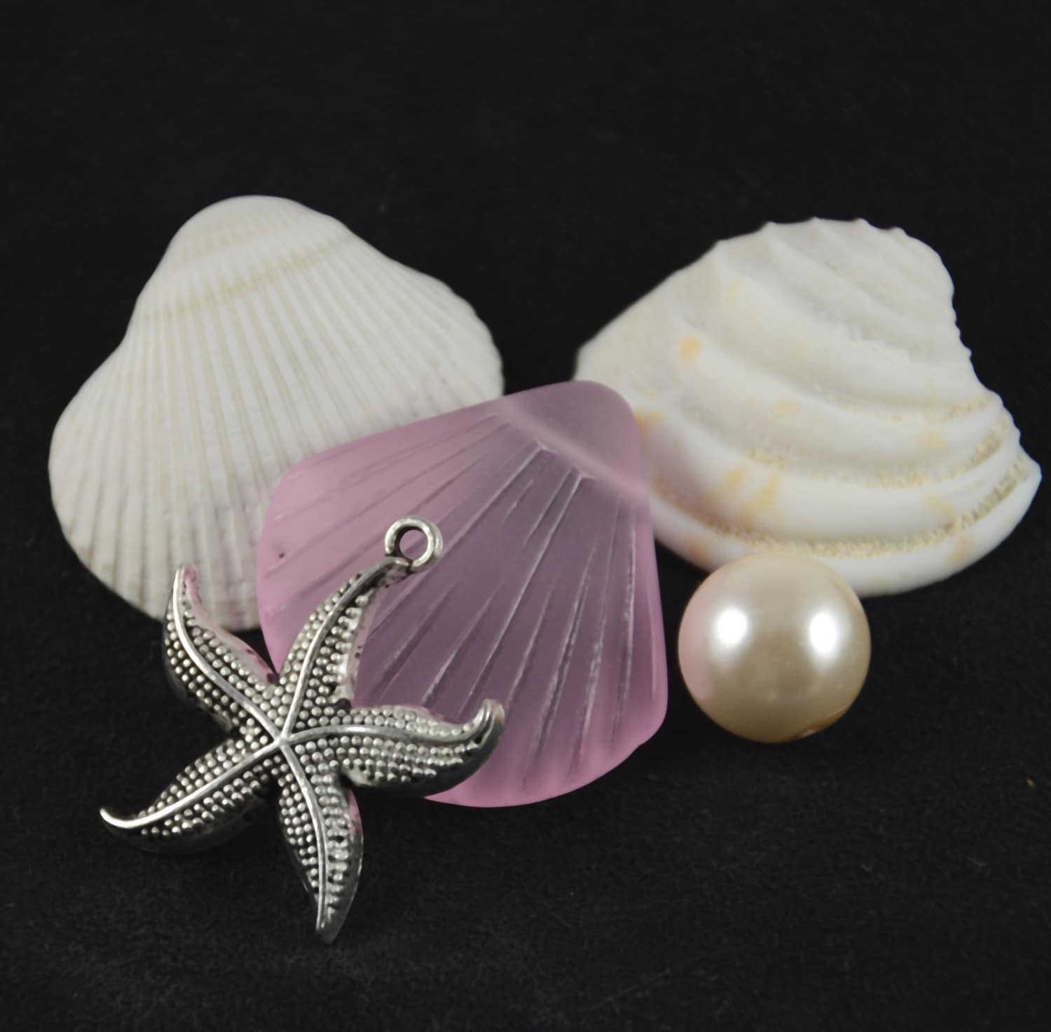 Simple but Elegant Recycled Sea Beach Glass Set Large Shell - Etsy