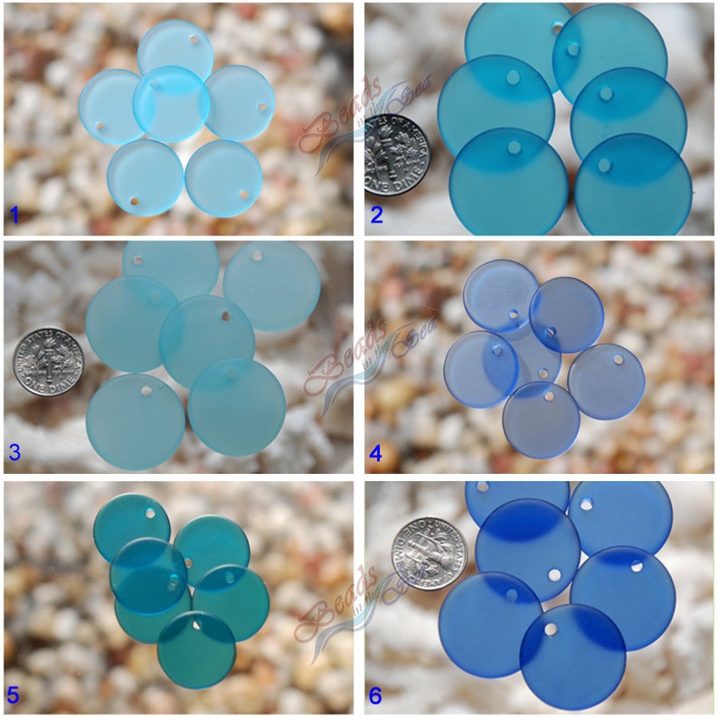 Sea Glass Coin Flat Rainbow 2pcs 25mm Flat Coin Cultured - Etsy