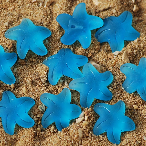 Sea Glass Mini Starfish Mixes 20mm Ocean Splash Autumn Glow | Etsy