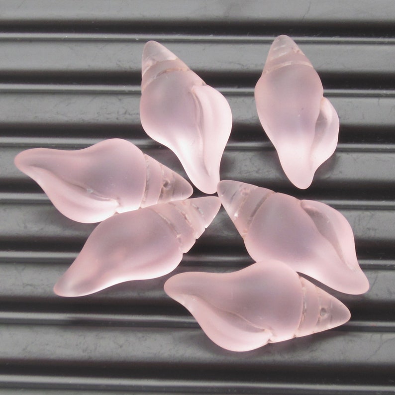 Sea Glass Mini Conch Shell Rainbow 2pcs 26x12mmjewelry | Etsy