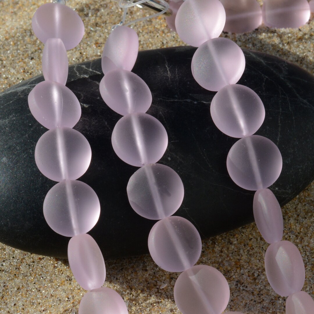 Sea Glass Coins 16pcs (12mm) Rainbow Coin Puffed ~jewelry Making Supply ...