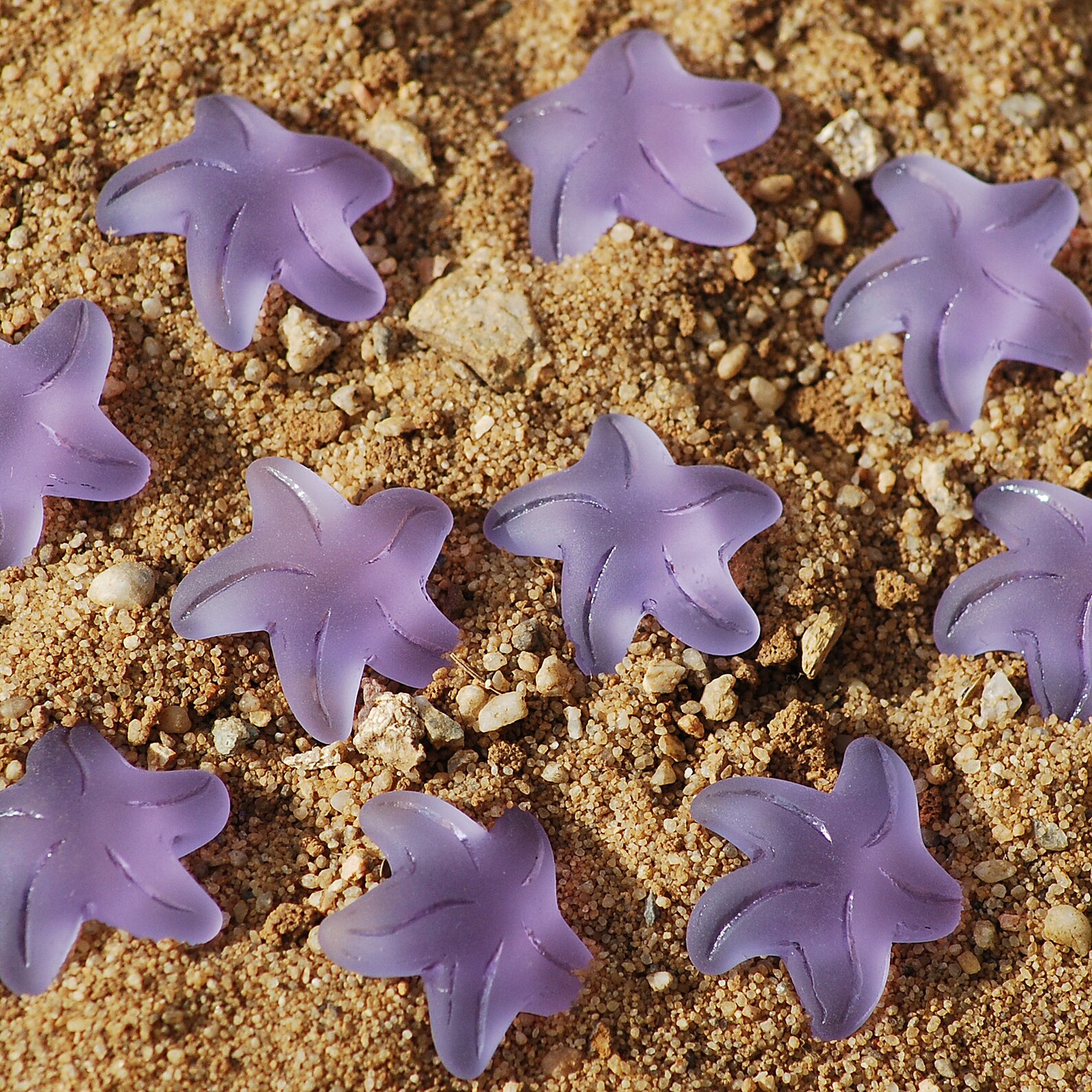 Sea Glass Mini Starfish Length-drilled 2pcs 20mmjewelry - Etsy