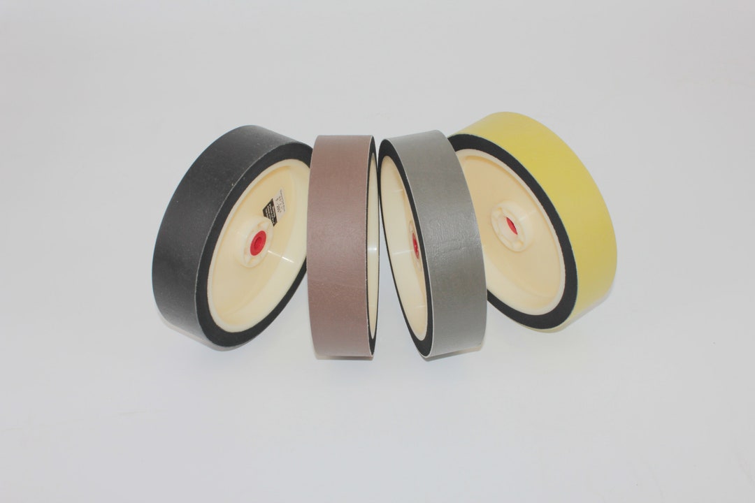 Top 6"x1 1/2" 4grit Set Lapidary Premium Resin Diamond Soft Grinding ...