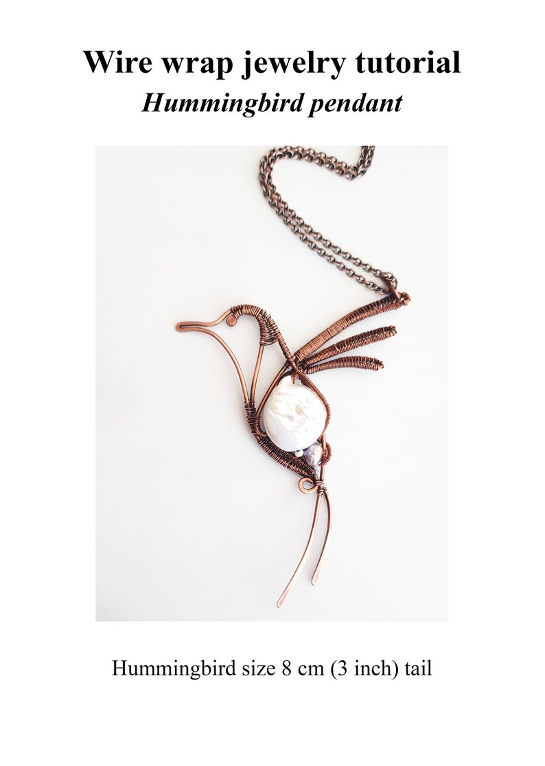 Hummingbird Pendant Wire Wrap Jewelry Tutorial Step by Step - Etsy