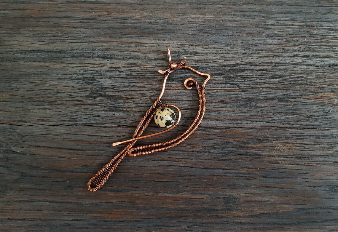 Jewelry Tutorial Bird Pendant Wire Wrap Step by Step Lesson - Etsy