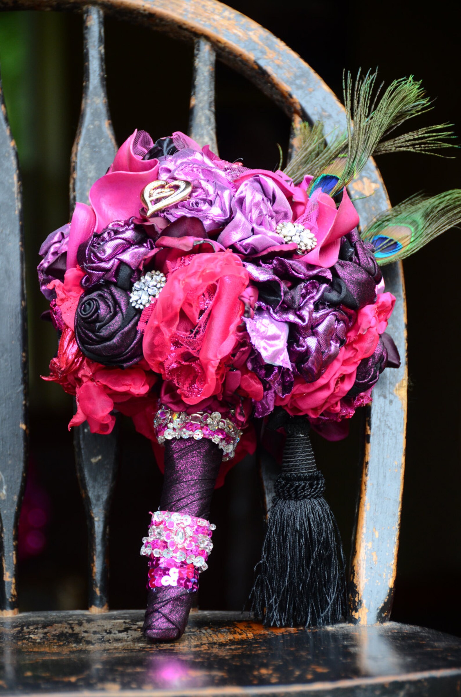 Made to Order-example Only | Hot Pink Brooch Bouquets Package |fabric ...