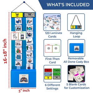 Plastic Visual Schedule for Kids – Daily Routine Chart for Autism, ADHD ...