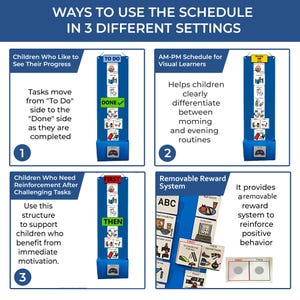 Visual Schedule & Chore Chart: Kids Daily Routine With Picture Cards - Etsy