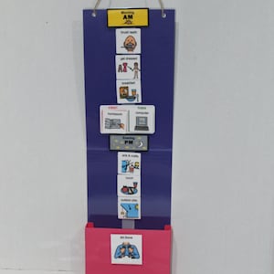 Visual Schedule & Chore Reward Chart Daily Planner With Picture Cards ...