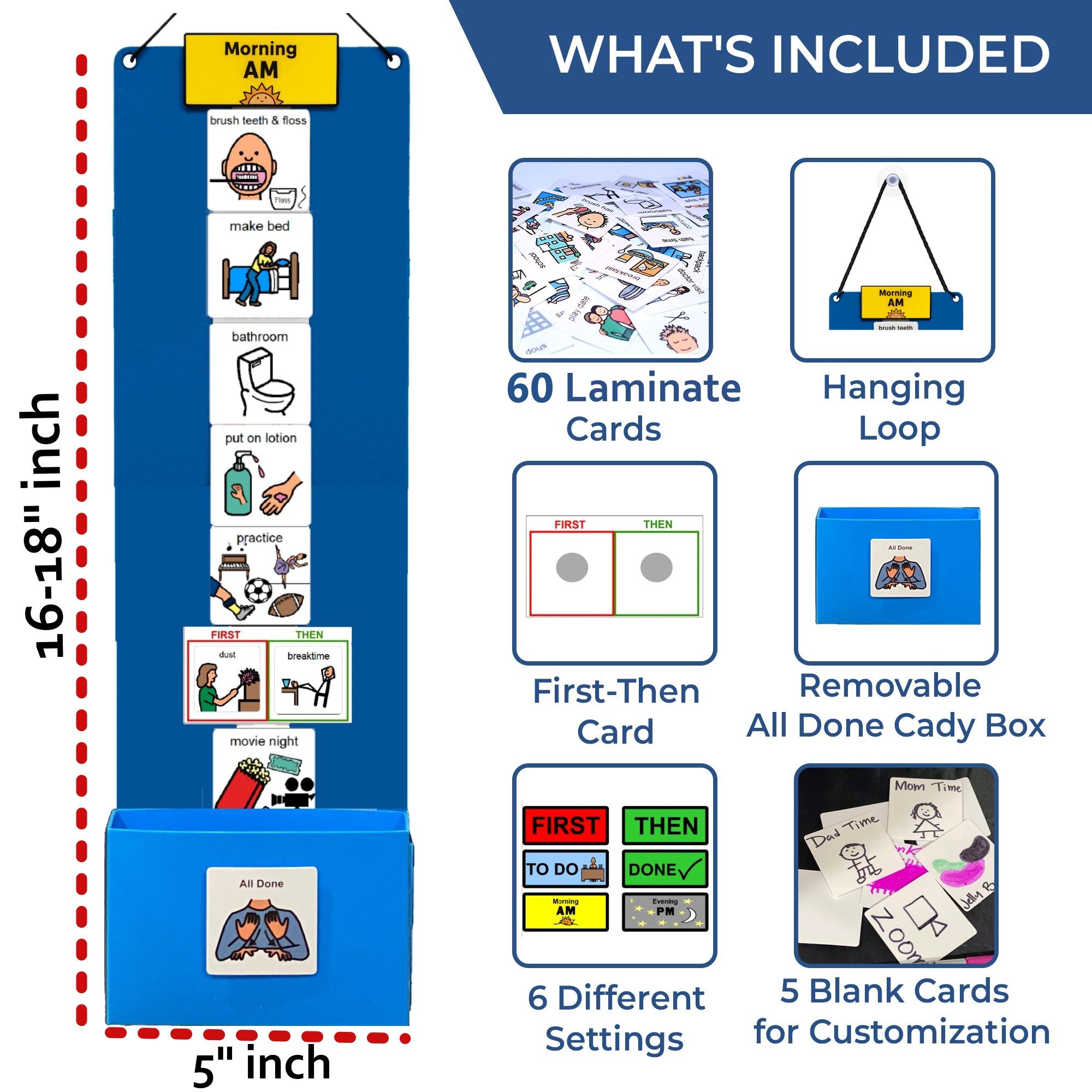 Plastic Visual Schedule for Kids | Autism Daily Routine Chart | ABA ...
