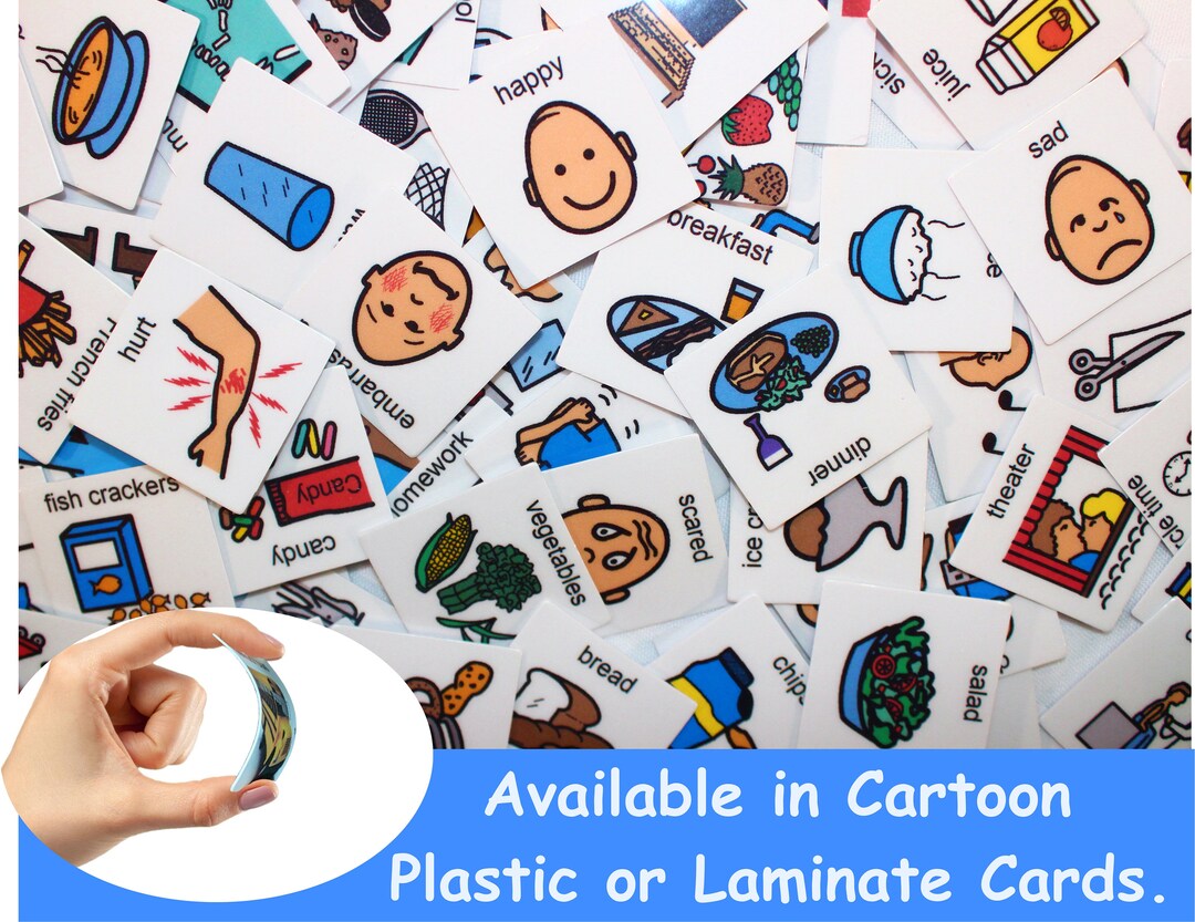 162 Loose Visual Communication Cards Symbol -autism, Speech, ADHD ...