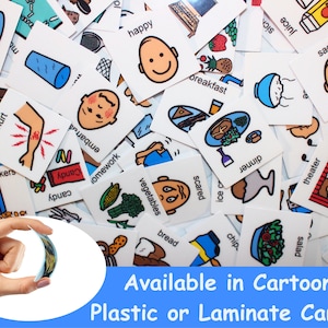 160 Loose Visual Communication Cards Symbol Autism, Speech, ADHD ...