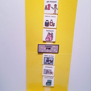 Visual Schedule & Chore Reward Chart Daily Planner With Picture Cards ...