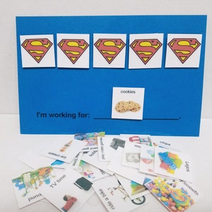 Token Board System Reward Chart With 25 Colorful Reinforcement Cards ...