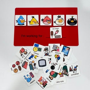 Token Board System Reward Chart With 25 Colorful Reinforcement Cards ...