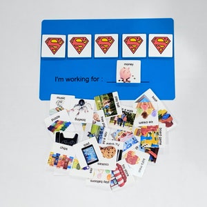 Token Board System Reward Chart With 25 Colorful Reinforcement Cards ...