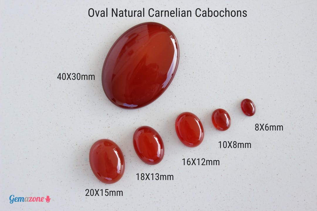 PRE ORDER 40x30mm Carnelian Oval Flat Back Cabochon / Loose Natural ...