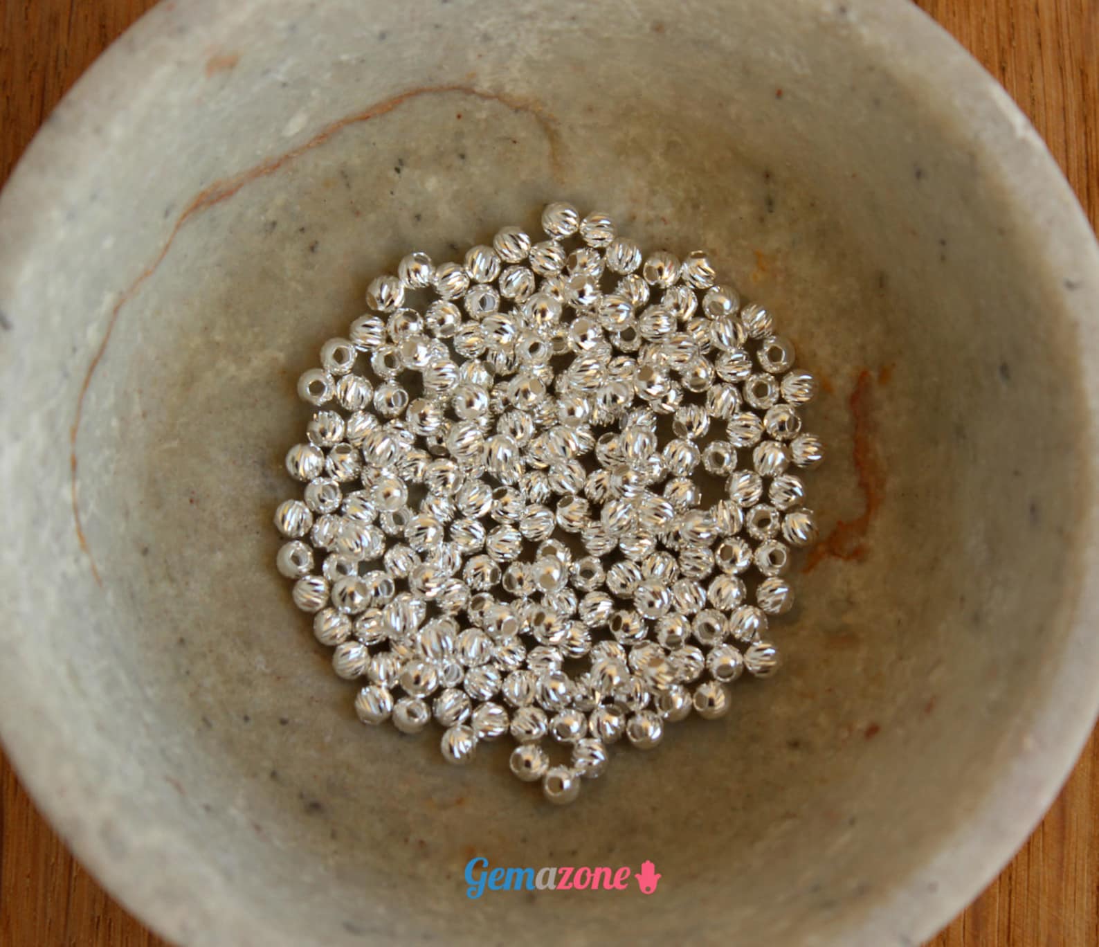 3mm Sterling Silver Bead / Diamond Cut Beads / Spacer Beads / Silver ...